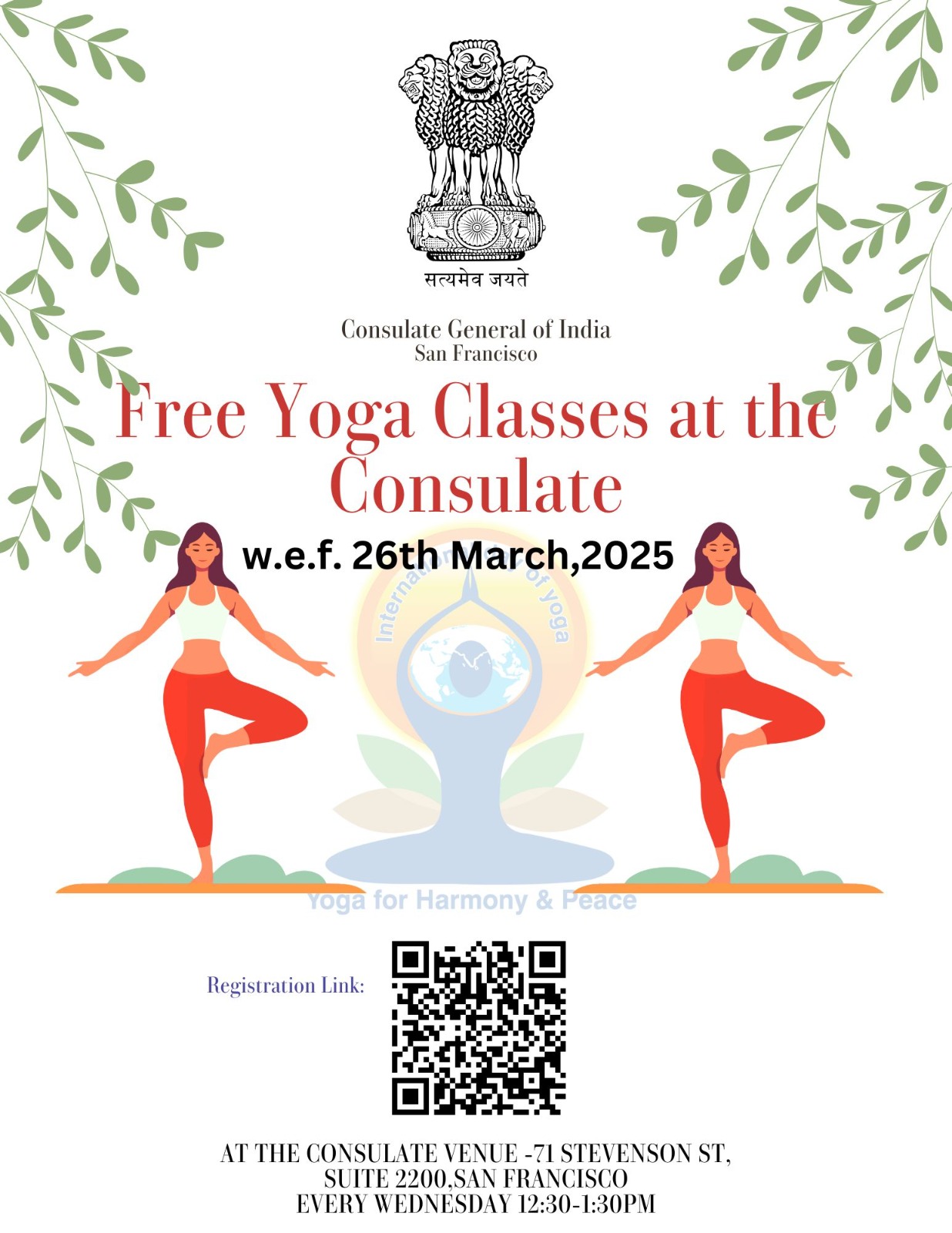 Free Yoga Classes at the Consulate - News | Consulate General of India ...